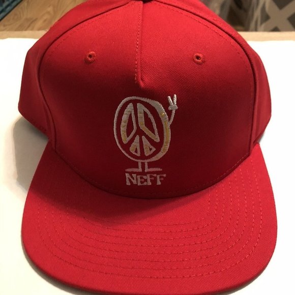 Neff | Accessories | Neff Red Snap Back With White Embroidered ...